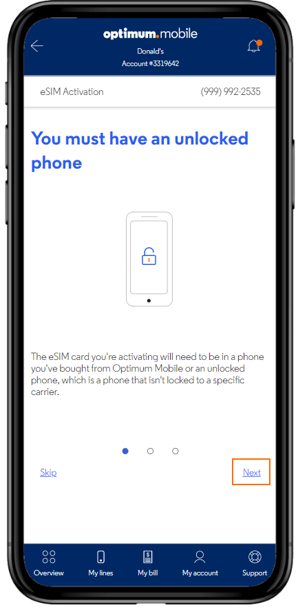How do I manually activate my eSIM on my Samsung? – Optimum Mobile