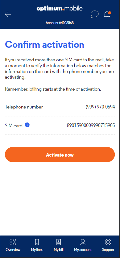 How do I activate my SIM card? – Optimum Mobile